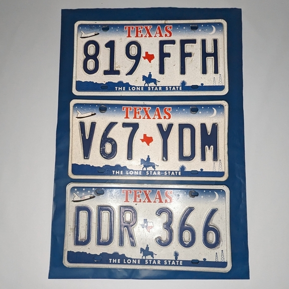 Other | 3 Texas Cowboy Space Shuttle License Plates Retired | Poshmark